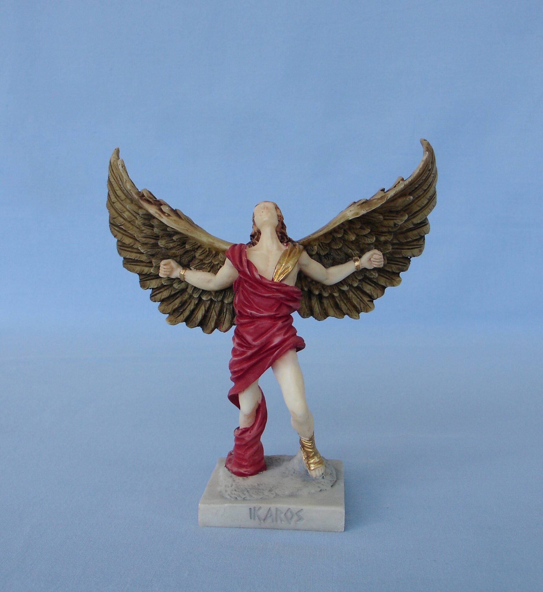 Icarus statue with open wings made of Alabaster - eStatueShop