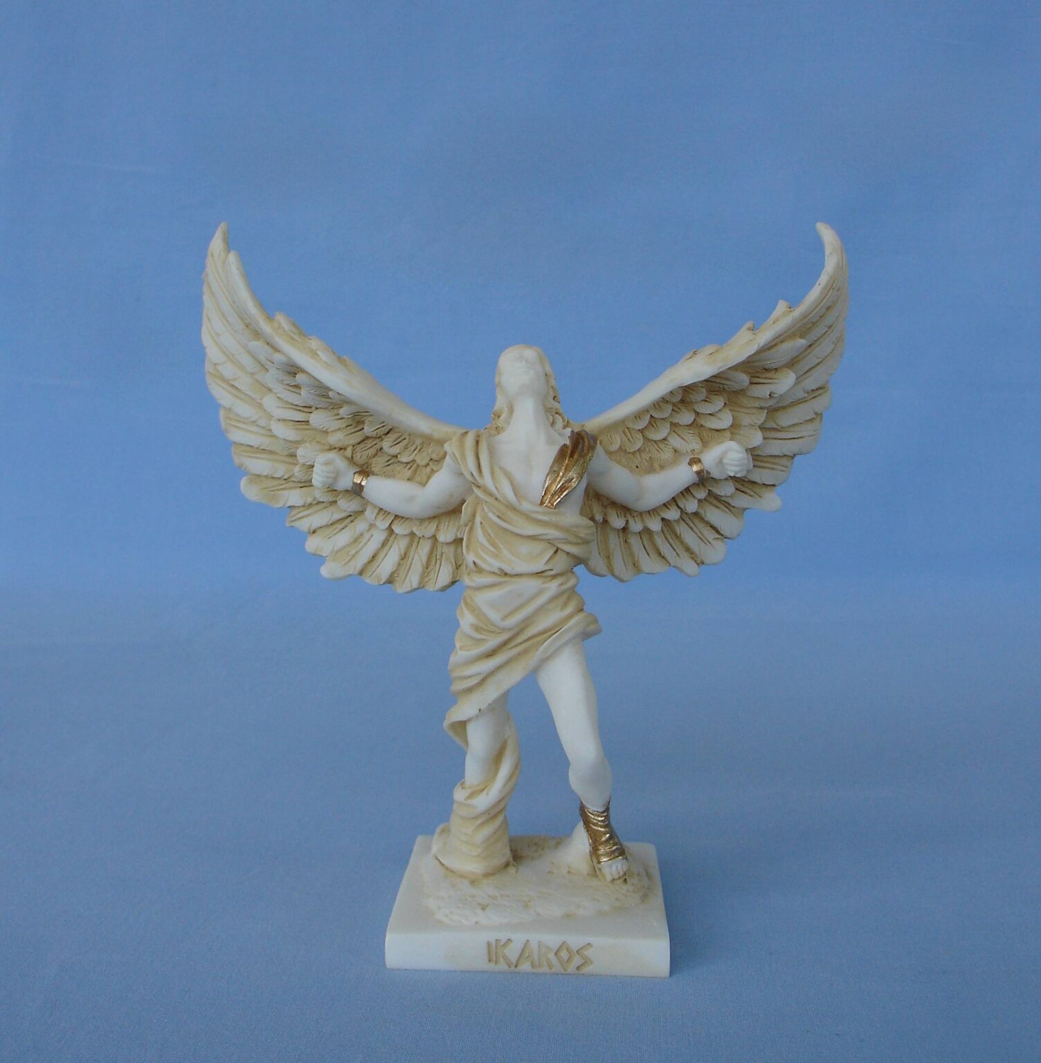 Icarus statue with open wings made of Alabaster - eStatueShop