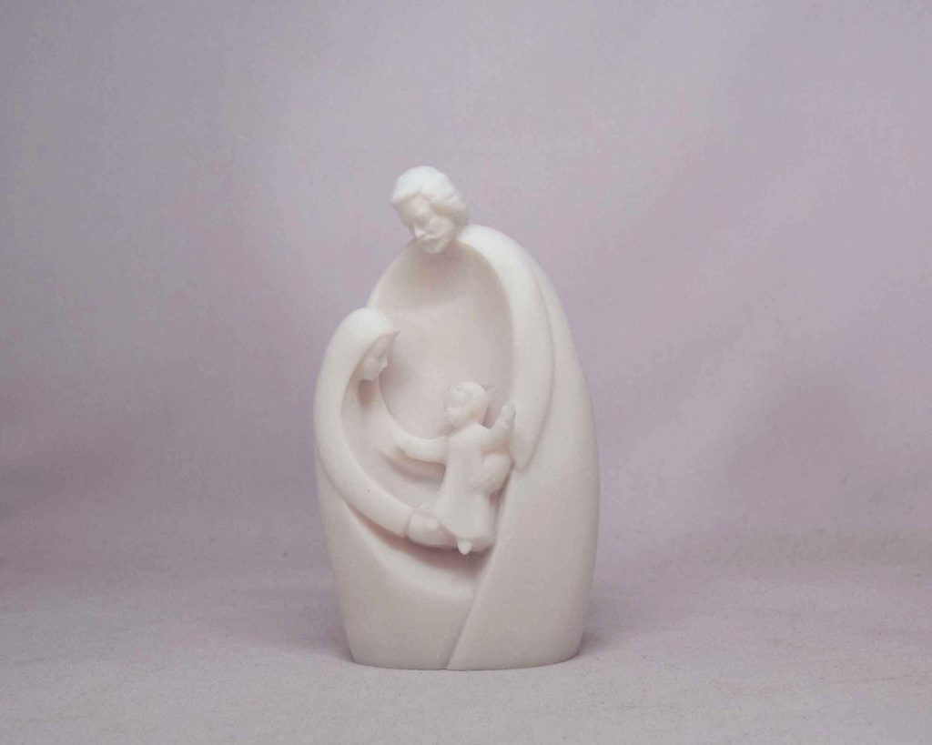 The Holy Family hug statue made of Alabaster - eStatueShop