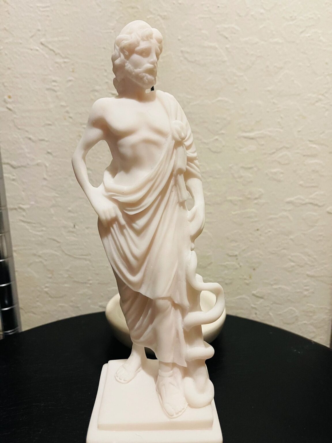 Asclepius statue with his serpent-entwined staff - eStatueShop